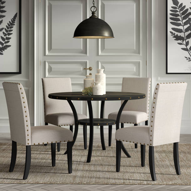 Laurel Foundry Modern Farmhouse Tannehill 5 Piece Pedestal Dining Set